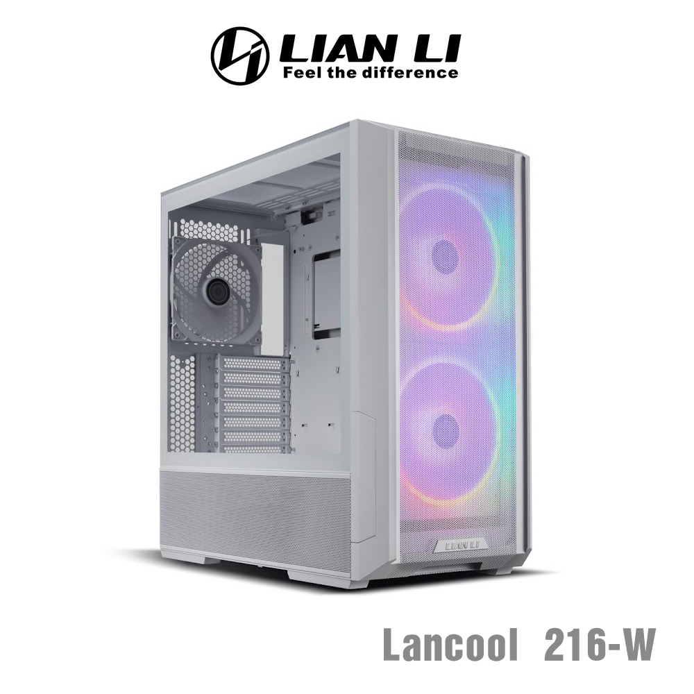 LIAN LI 聯力 LANCOOL 216 ARGB ATX／Mini-ITX 玻璃透側機殼／機箱(白) – Lancool 216-W ...